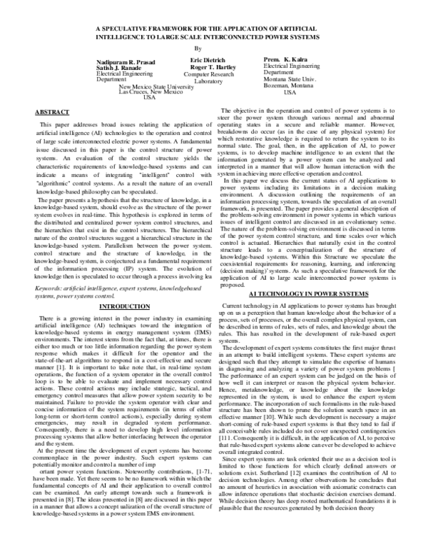 Pdf Abstract A Speculative Framework For The Application Of Artificial Intelligence To Large