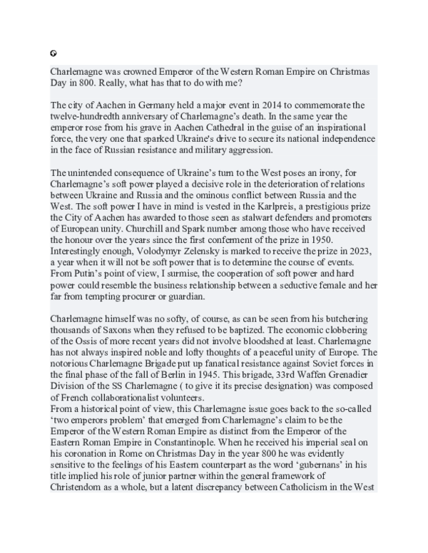 (DOC) The Figure of Charlemagne Seen as a Highly Ambivalent Symbol of ...