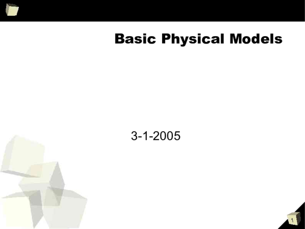 (PDF) Basic Physical Models