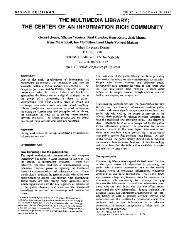 (PDF) The multimedia library