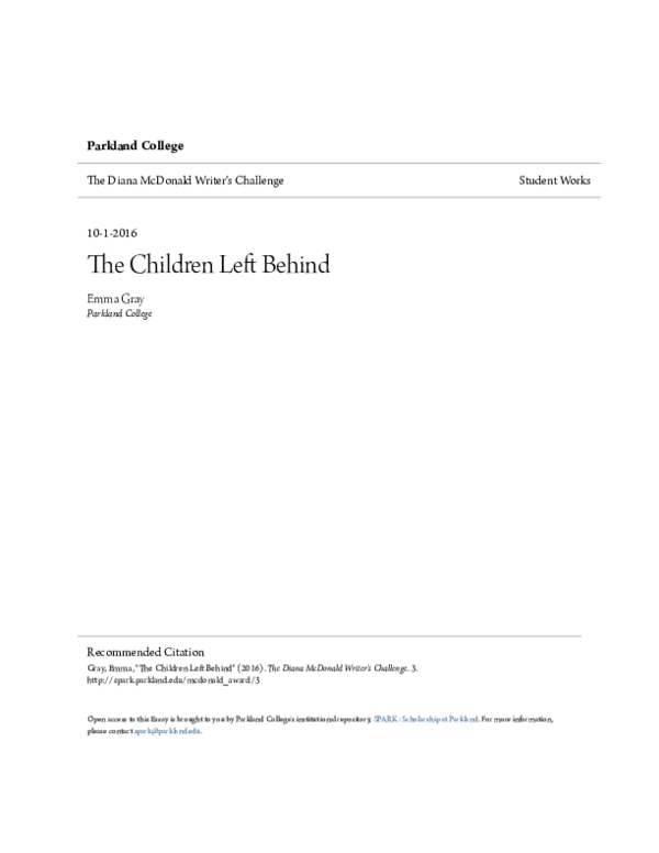 (PDF) The Children Left Behind