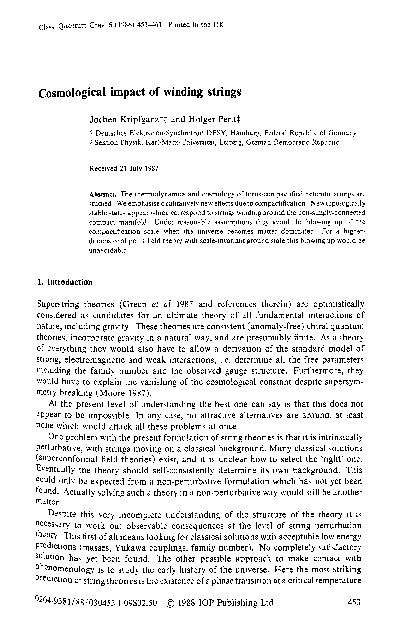 (PDF) Cosmological impact of winding strings
