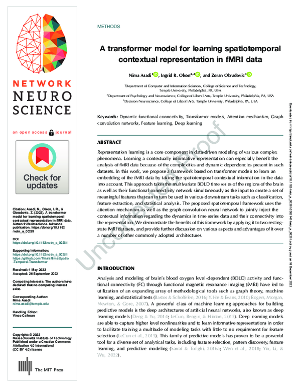 Pdf A Transformer Model For Learning Spatiotemporal Contextual