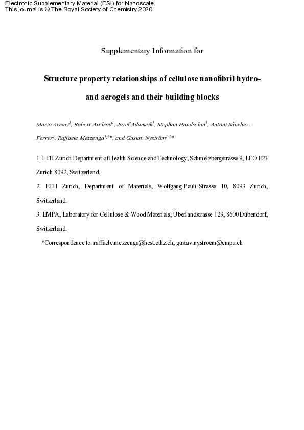 (PDF) Structure–property relationships of cellulose nanofibril hydro ...