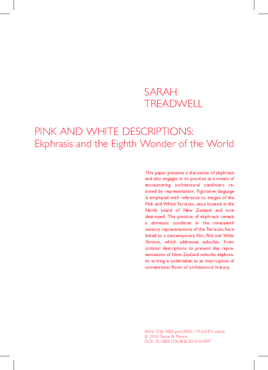 (PDF) Pink and White Descriptions | Sarah Treadwell - Academia.edu