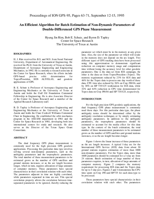 (PDF) An Efficient Algorithm for Batch Estimation of Non-Dynamic Parameters of Double ...