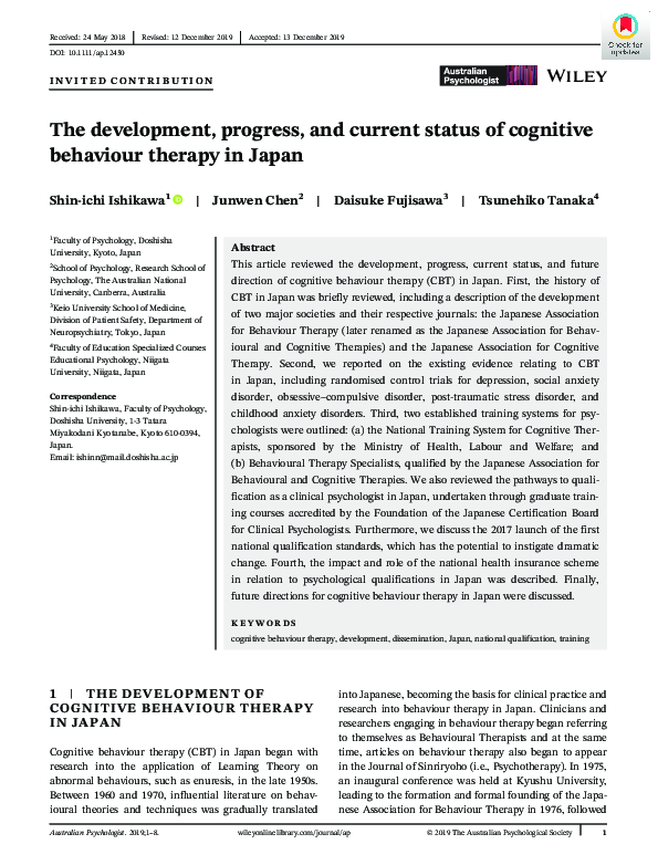 (PDF) The development, progress, and current status of cognitive ...