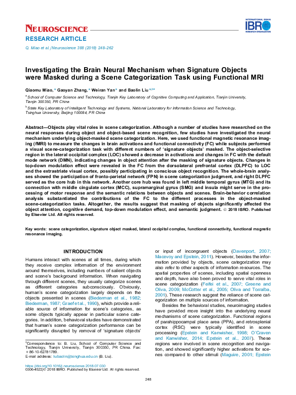 (PDF) Investigating the Brain Neural Mechanism when Signature Objects ...