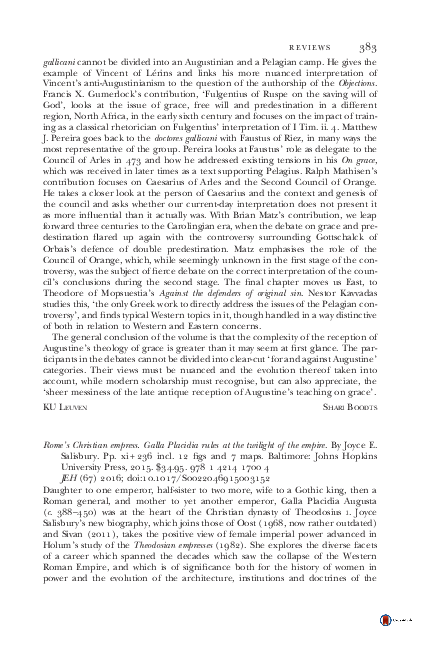 (PDF) Rome's Christian empress: Galla Placidia rules at the twilight of ...