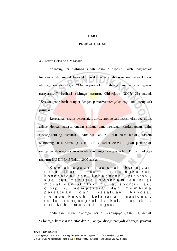 (PDF) Hubungan Antara Goal Setting Dengan Kepercayaan Diri Dan Motivasi ...