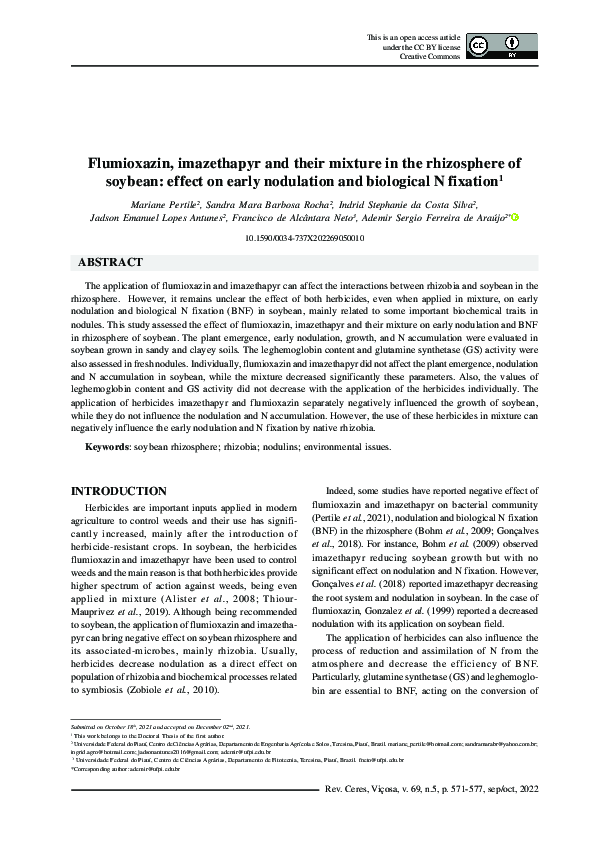 (PDF) Flumioxazin, imazethapyr and their mixture in the rhizosphere of ...