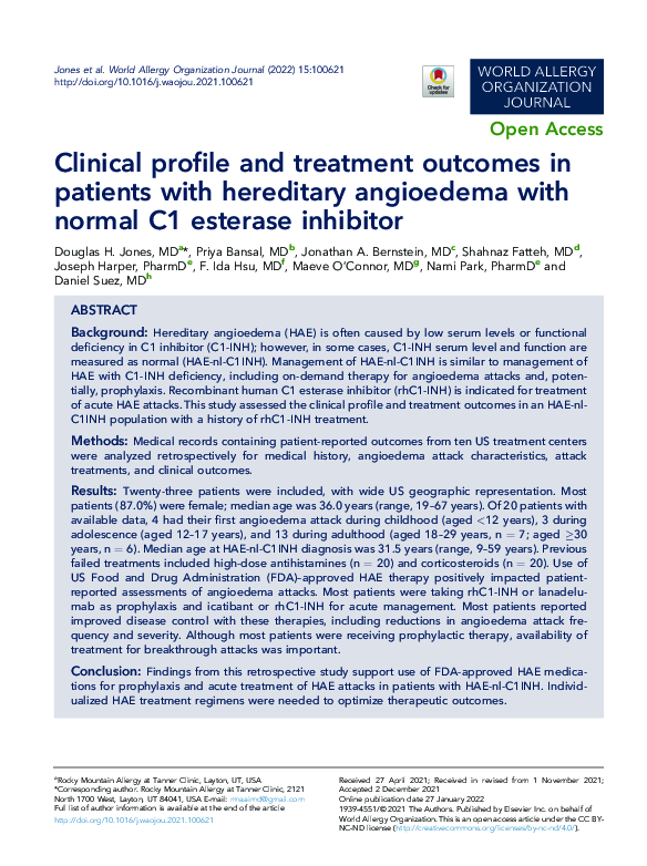 (PDF) Clinical profile and treatment outcomes in patients with ...