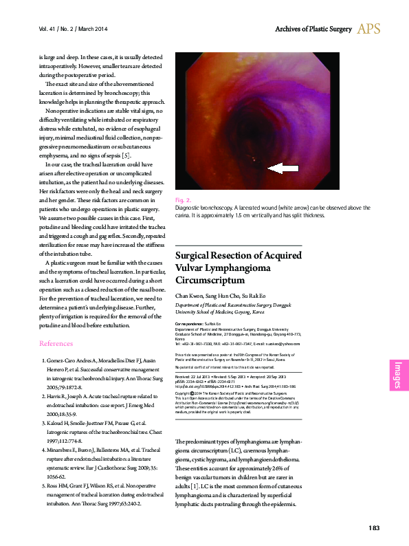(PDF) Surgical Resection of Acquired Vulvar Lymphangioma Circumscriptum