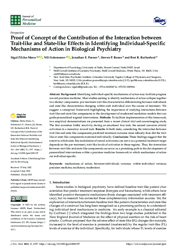 (PDF) Proof of Concept of the Contribution of the Interaction between ...