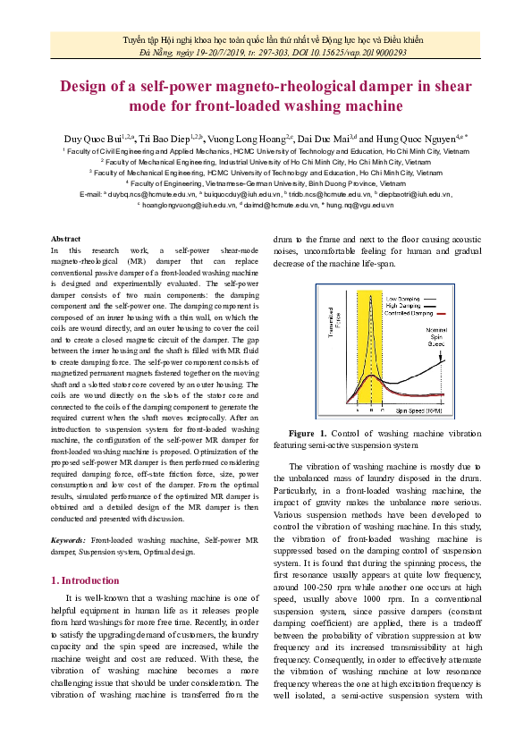(PDF) Design of a self-power magneto-rheological damper in shear mode ...