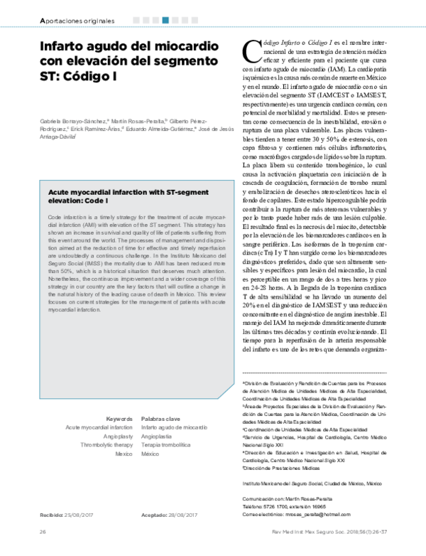 (PDF) Acute myocardial infarction with ST-segment elevation