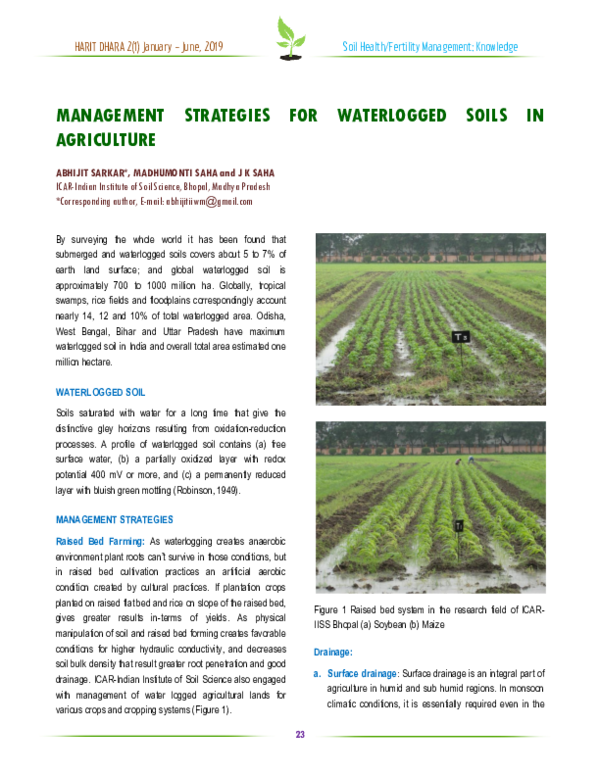 (PDF) Management Strategies for Waterlogged Soils in Agriculture