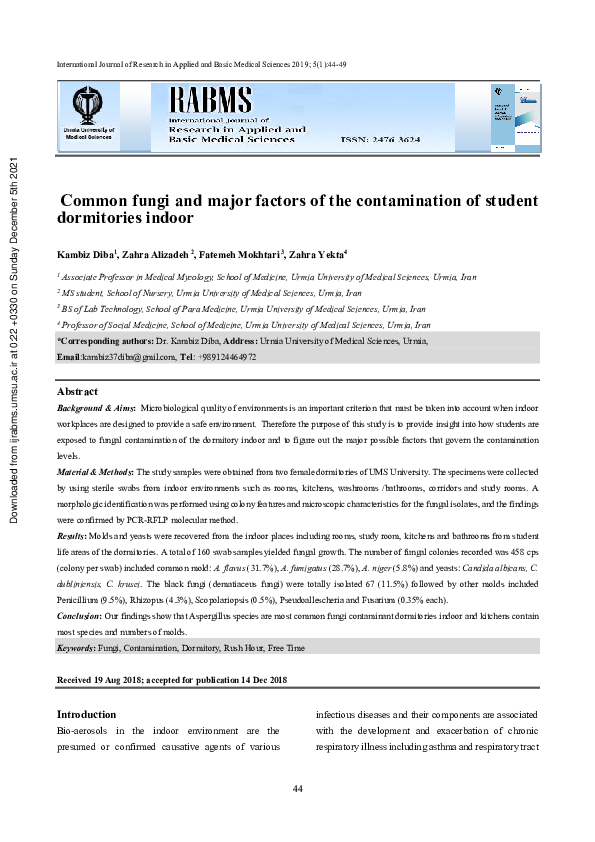 (PDF) Common fungi and major factors of the contamination of ...
