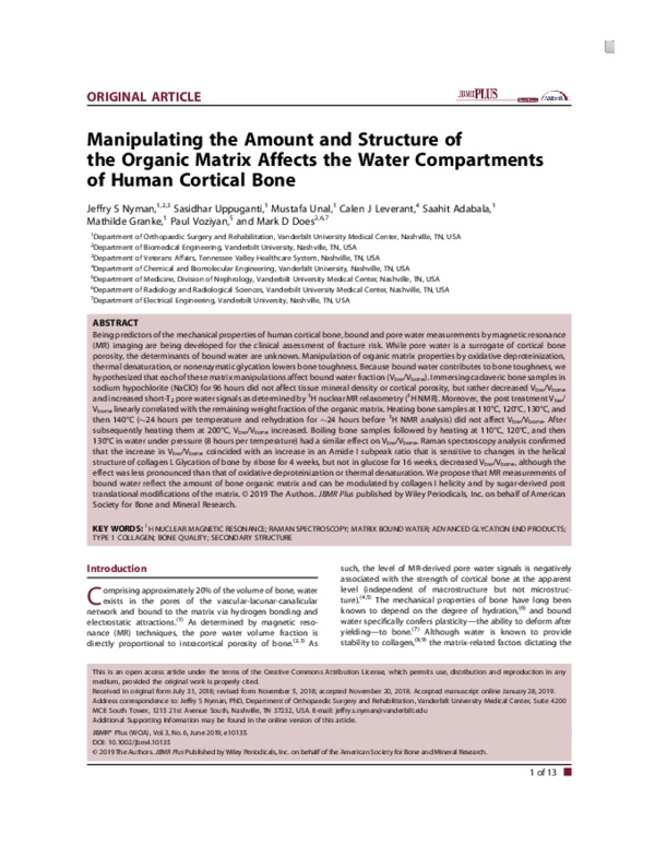(PDF) Manipulating the Amount and Structure of the Organic Matrix ...