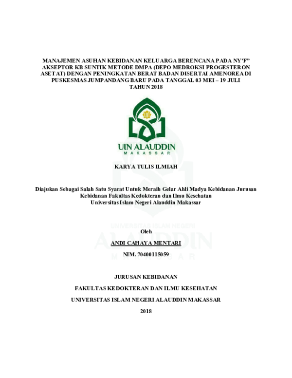 (PDF) Manajemen Asuhan Kebidanan Keluarga Berencana Akseptor KB Suntik ...