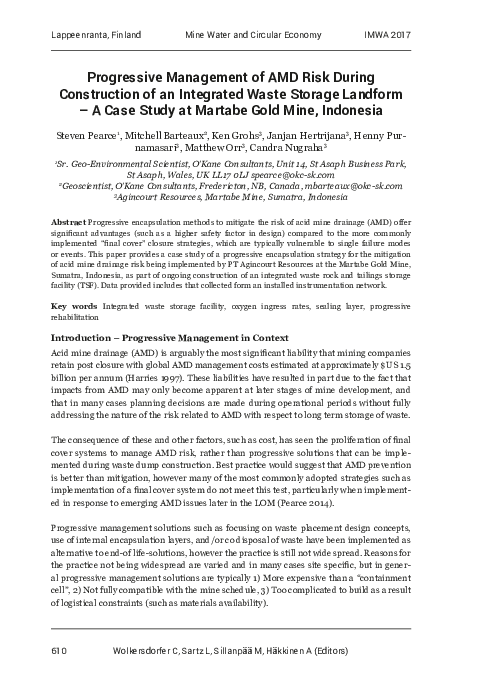 (PDF) Progressive Management of AMD Risk During Construction of an ...