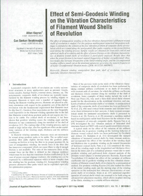 (PDF) Effect of Semi-Geodesic Winding on the Vibration Characteristics ...