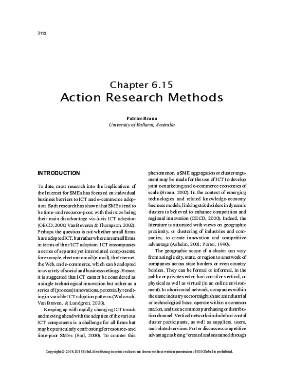 (PDF) Chapter 6 . 15 Action Research Methods