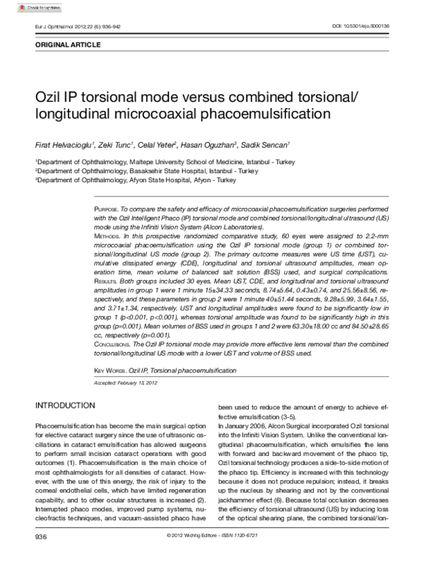 (PDF) Ozil IP torsional mode versus combined torsional/longitudinal ...