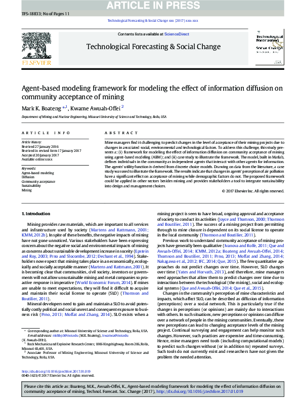 Pdf Agent Based Modeling Framework For Modeling The Effect Of Information Diffusion On