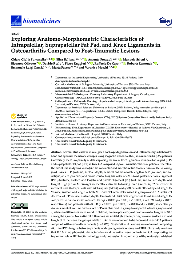 (PDF) Exploring Anatomo-Morphometric Characteristics of Infrapatellar ...