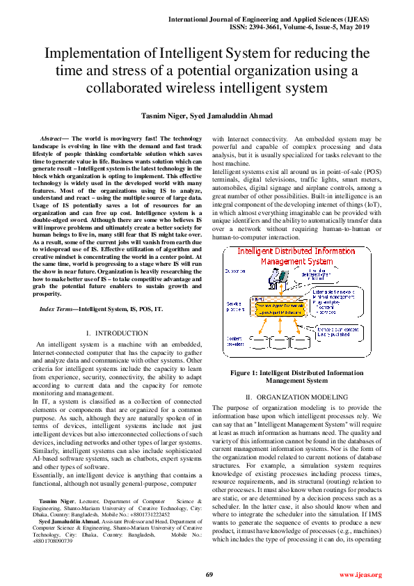(PDF) Implementation of Intelligent System for reducing the time and ...
