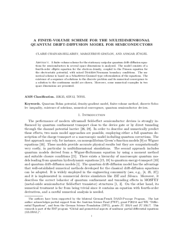 (PDF) A finite-volume scheme for the multidimensional quantum drift-diffusion model for ...