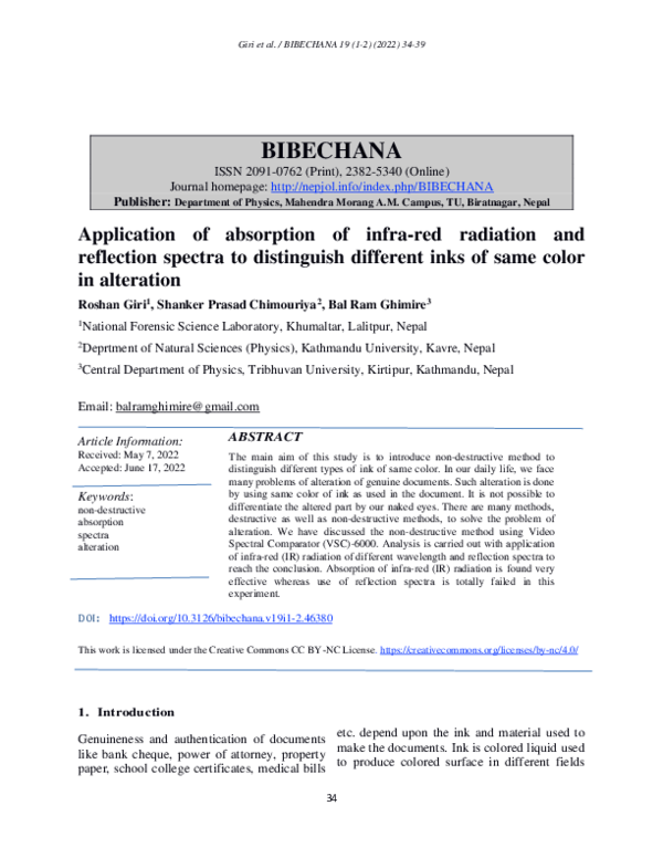 (PDF) Application of absorption of infra-red radiation and reflection ...