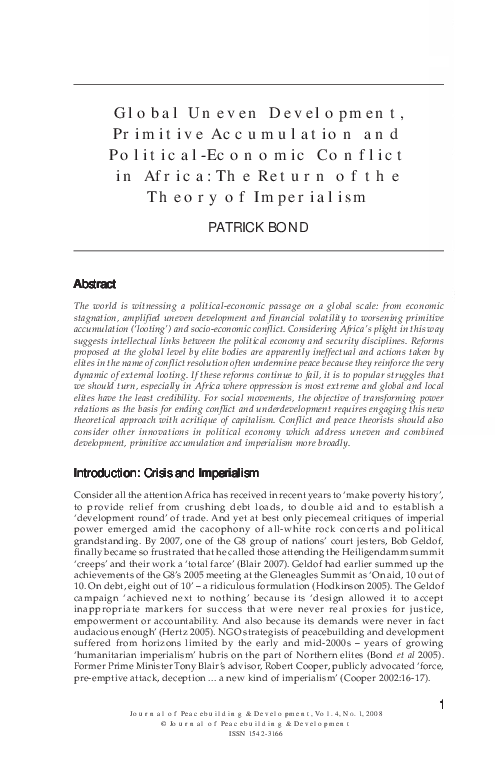 (PDF) Global Uneven Development, Primitive Accumulation and Political ...