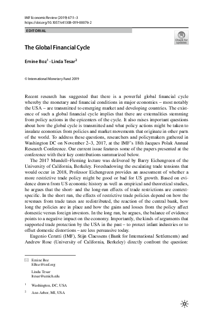 (PDF) The Global Financial Cycle