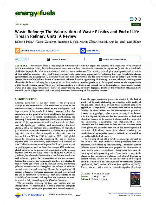 (PDF) Waste Refinery: The Valorization of Waste Plastics and End-of ...