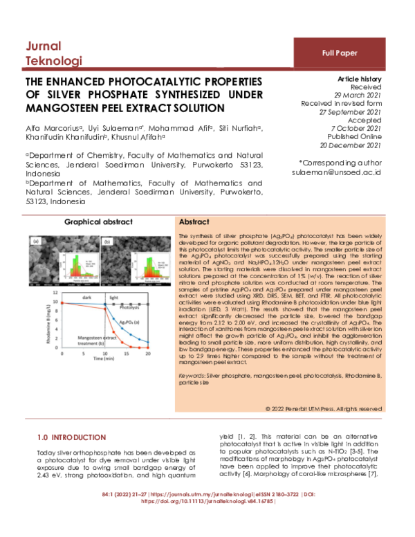(PDF) The Enhanced Photocatalytic Properties of Silver Phosphate ...