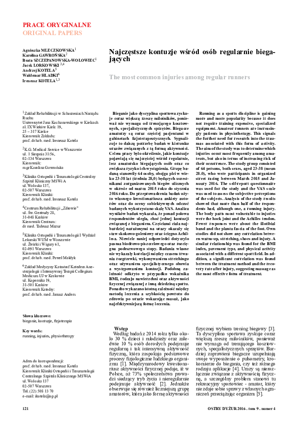 (PDF) The most common injuries among regular runners (PDF) The most common injuries among regular runners
