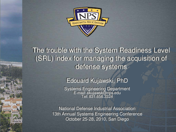 (PDF) The trouble with the System Readiness Level (SRL) index for ...
