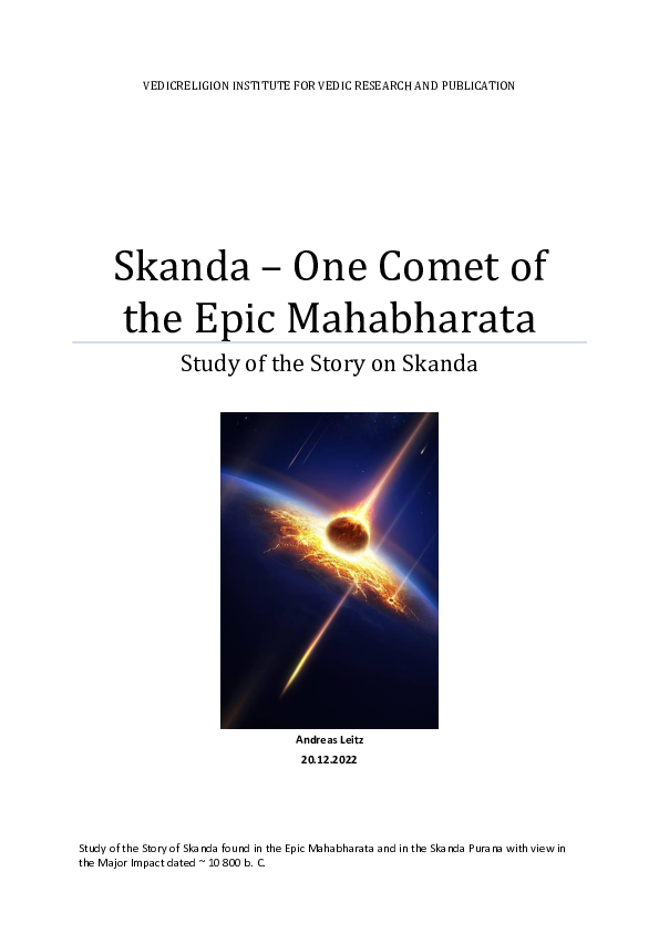 (PDF) Skanda - One Comet of the Epic Mahabharata, revised version