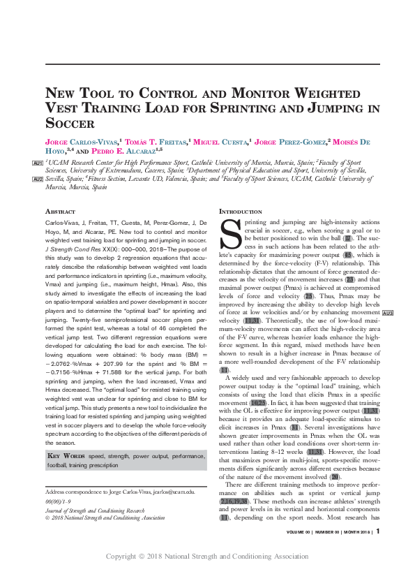 (PDF) New Tool to Control and Monitor Weighted Vest Training Load for ...