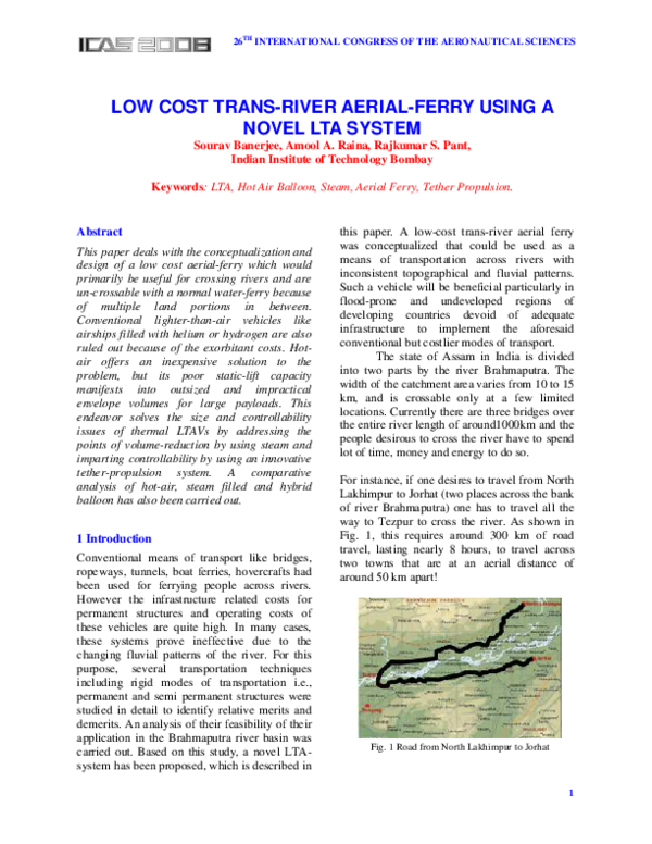 (PDF) Low-Cost Trans-River Aerial-Ferry using a Novel LTA System
