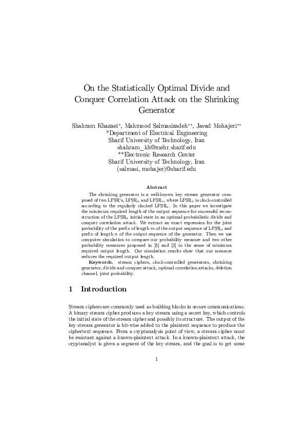 Pdf On The Statistically Optimal Divide And Conquer Correlation