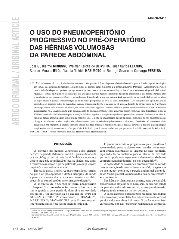(PDF) O uso do pneumoperitônio progressivo no pré-operatório das ...