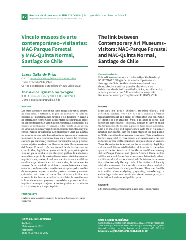 (PDF) Vínculo museos de arte contemporáneo-visitantes: MAC-Parque ...