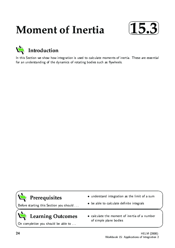 (PDF) Moment of inertia
