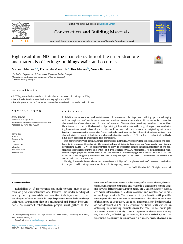 (PDF) High resolution NDT in the characterization of the inner ...