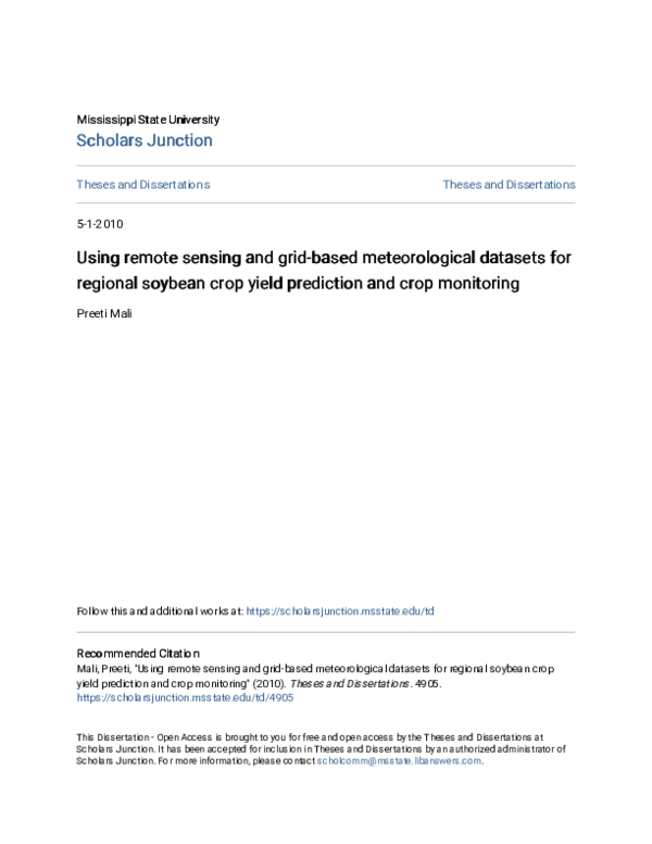 (PDF) Using remote sensing and grid-based meteorological datasets for ...