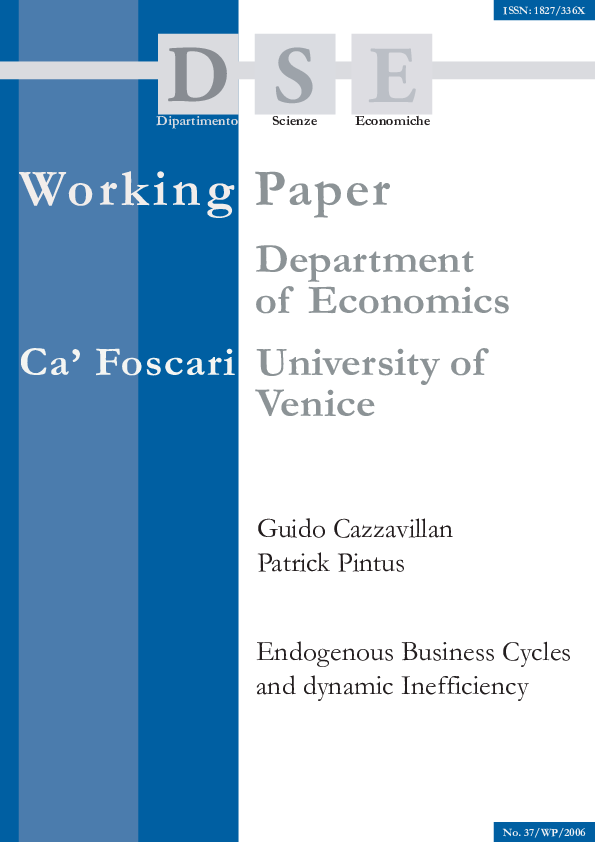 (PDF) Endogenous Business Cycles and Dynamic Inefficiency