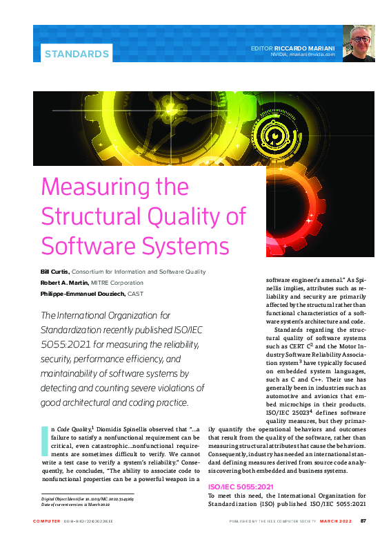(PDF) Measuring the Structural Quality of Software Systems